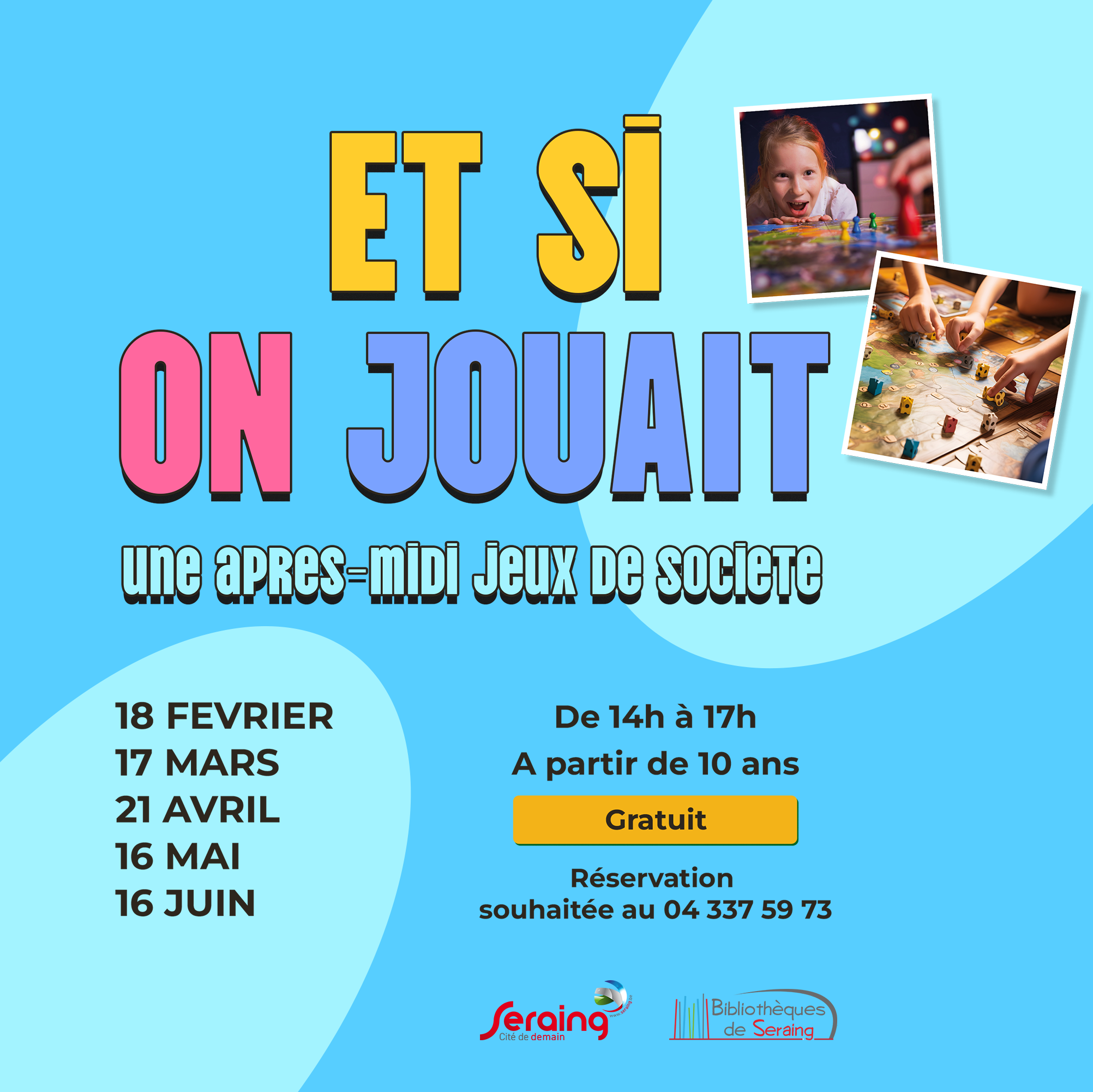 Et si on jouait ? Participez à la séance de mars – Ville de Seraing